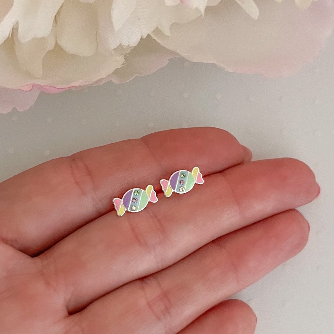Candy Earrings in Sterling Silver | Girls Earrings | Kids Earrings ...