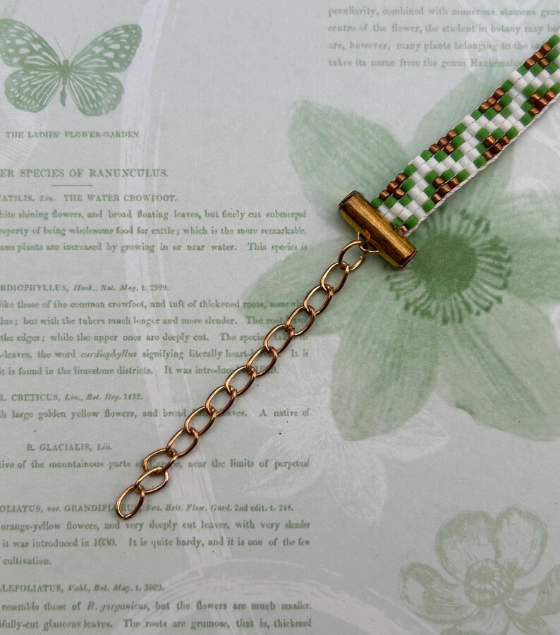 Triangle Seed Bead Bracelet Flat Seed Bracelet Artisan Stackable ...