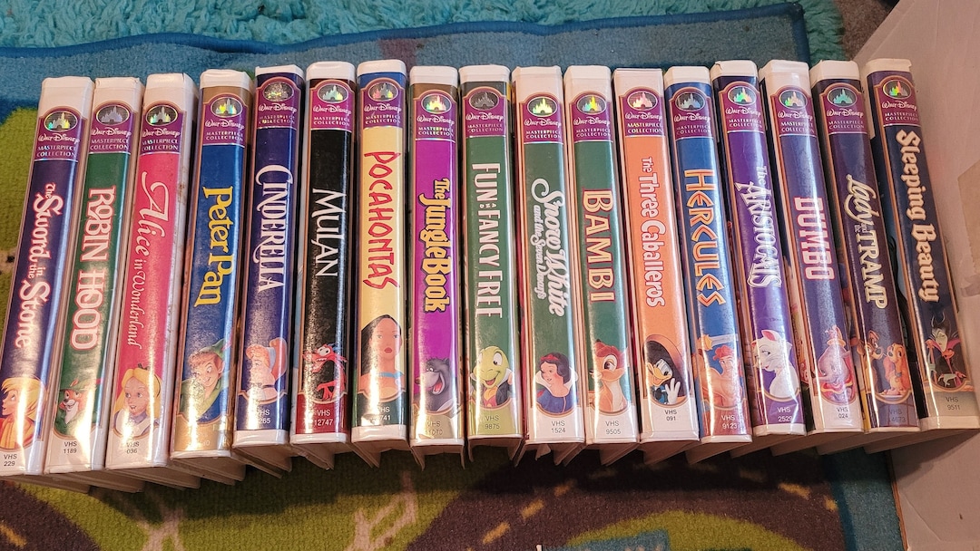 Disney VHS Walt Disney Masterpiece Collection 17 Videos - Etsy