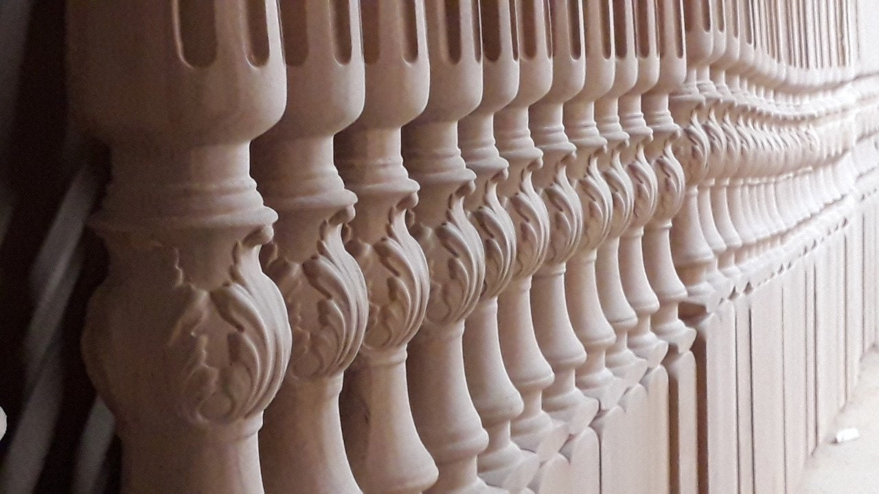 Carved wood balusters for stairs | Etsy