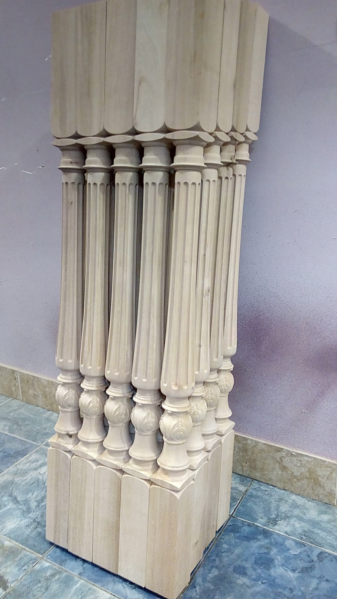 Carved wood balusters for stairs | Etsy