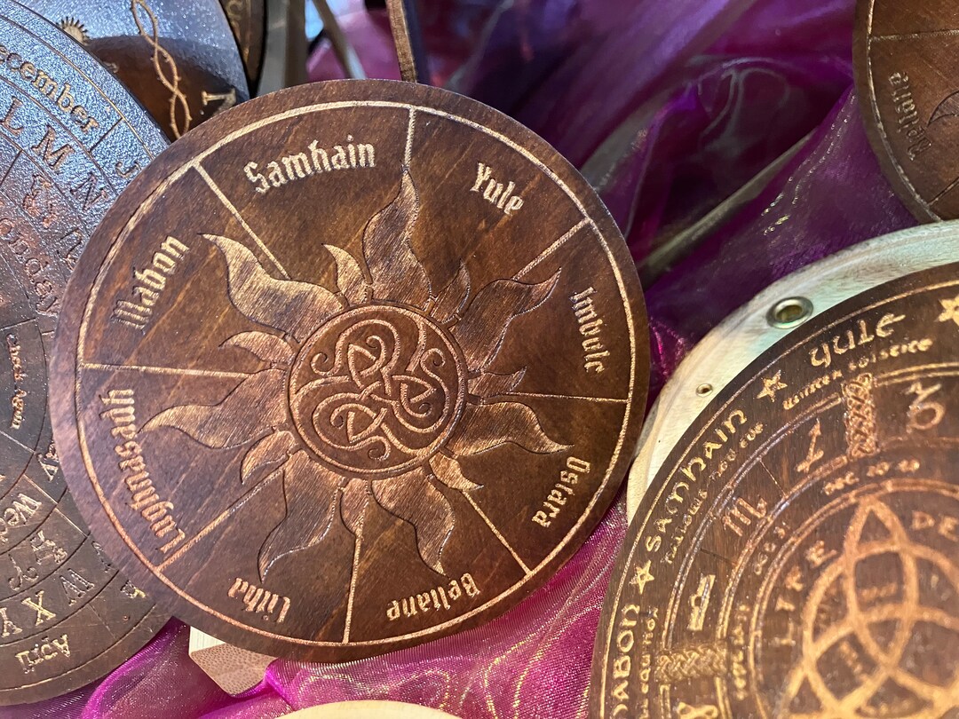 Altar Board Decoration Wicca Witch Calendar Pagan Wheel Witch Sabbath ...