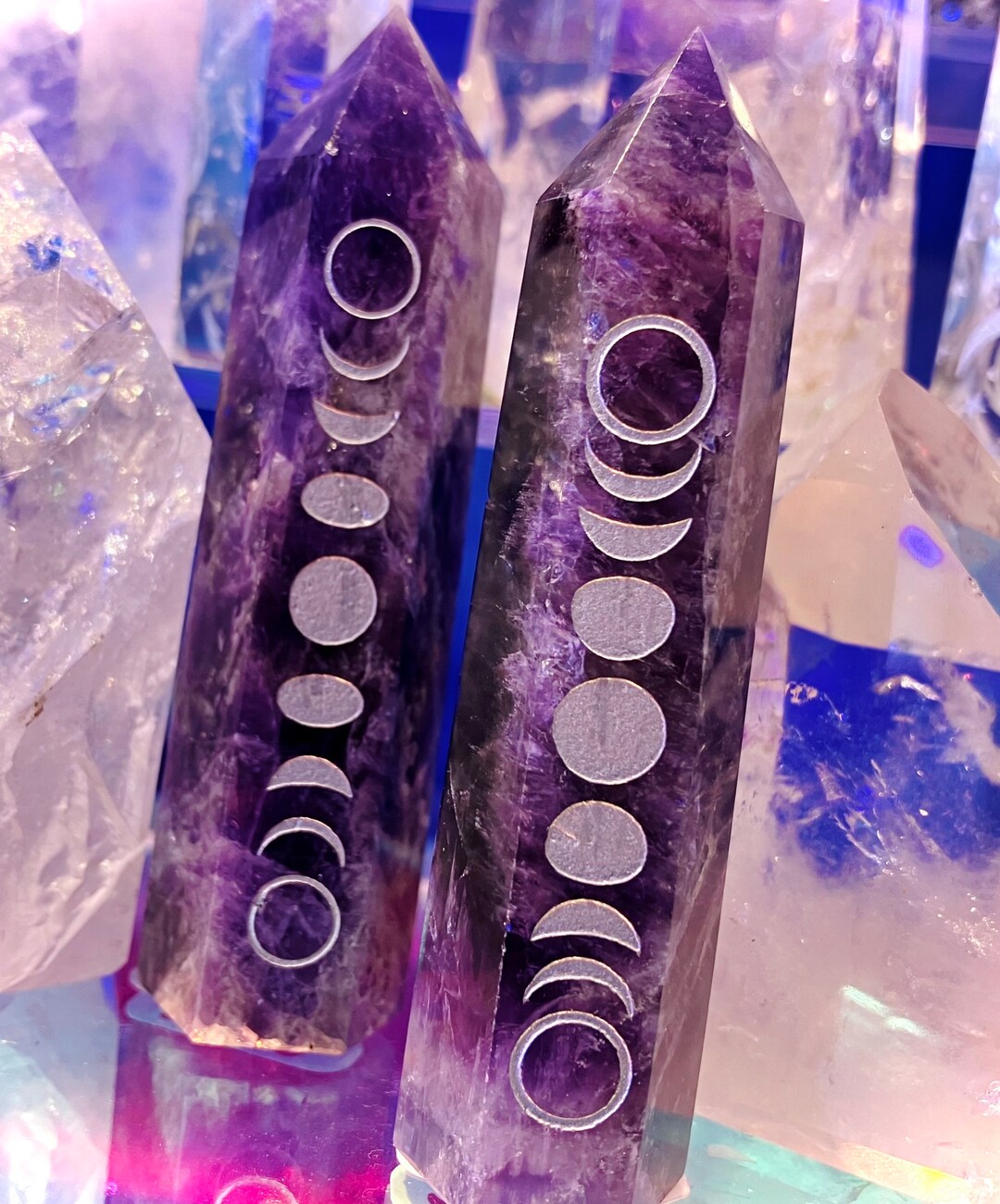 Point Tower Obelisk Amethyst Moon Phase Witch Altar Sorcerer ...