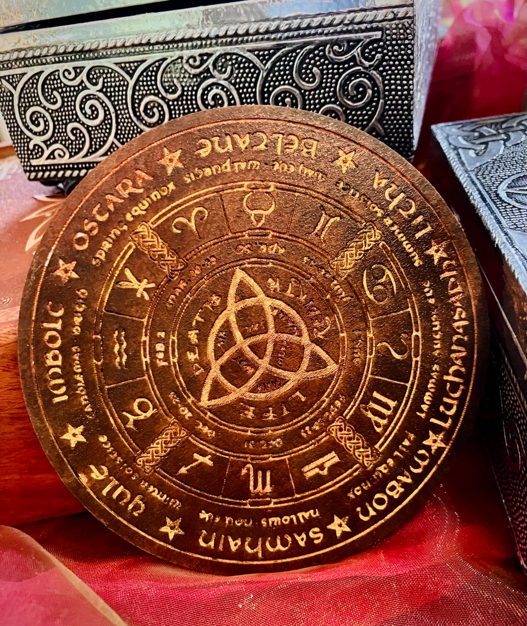 Pendulum Board Wicca Witch Pagan Calendar Wheel Witch Sabbath Pagan ...