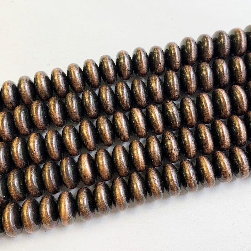 Copper Rondelle Pearls - Etsy