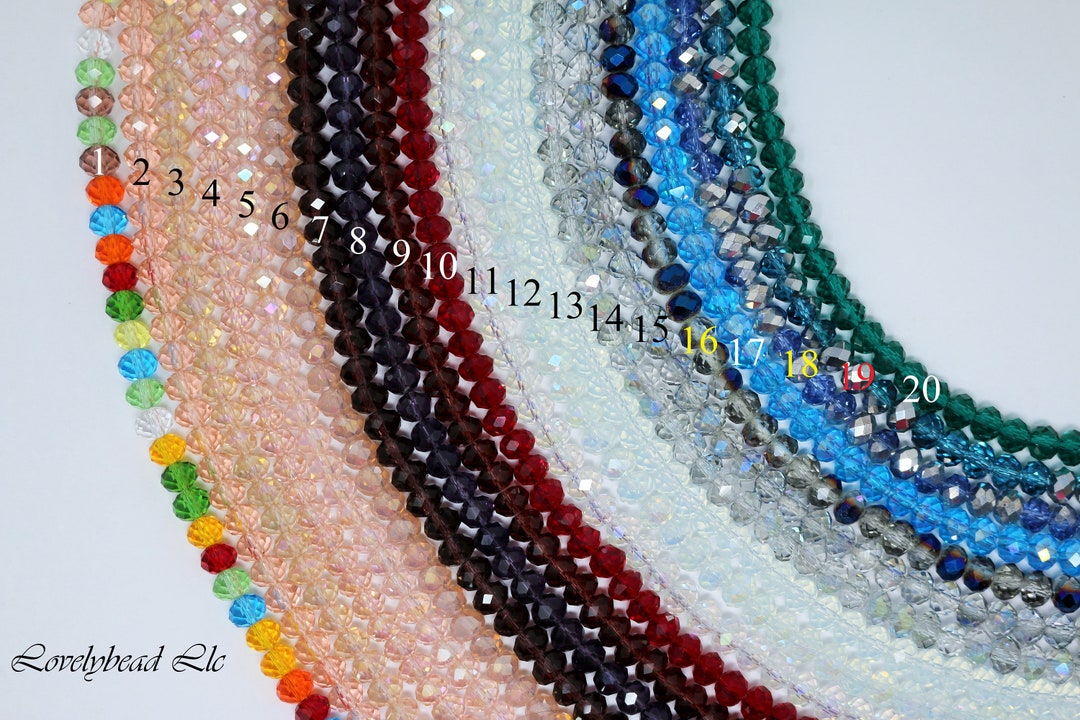 6x4mm Faceted Angelic Crystal Rondelle Bead Strands (15.5 Inches Long ...