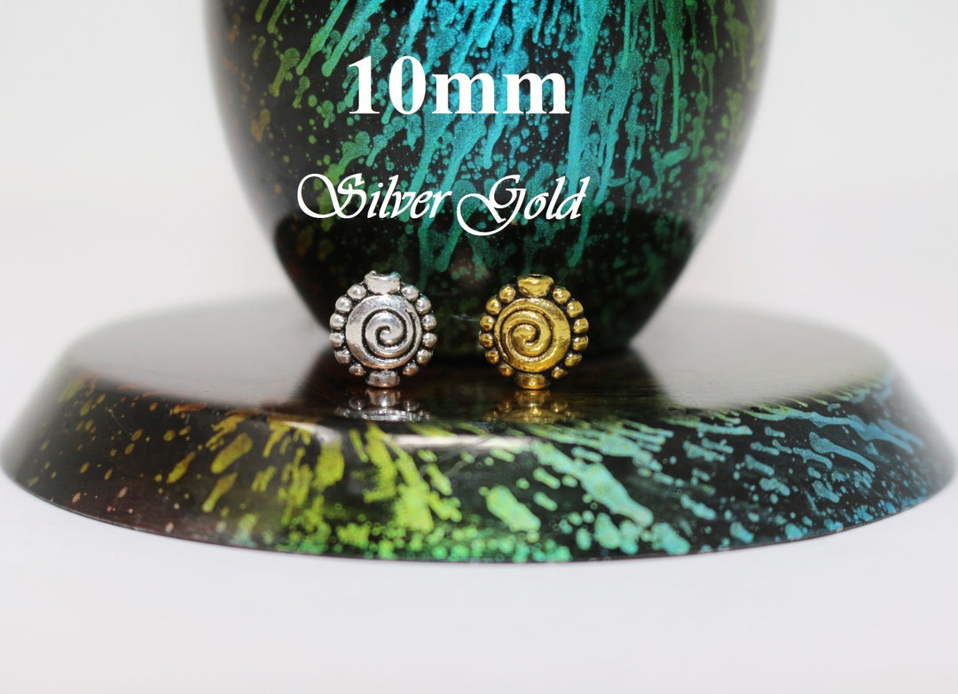 10mm Spiral Spacer Bead, Lead Free Pewter Bead Spacer Finding Bead - Etsy