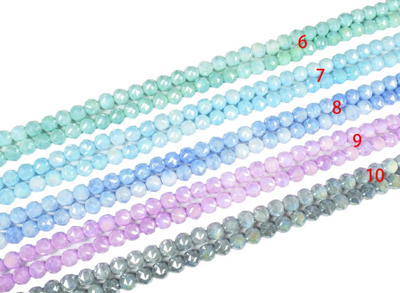 8mm Round Faceted Crystal Bead Strands (15 Inches Long) - Etsy
