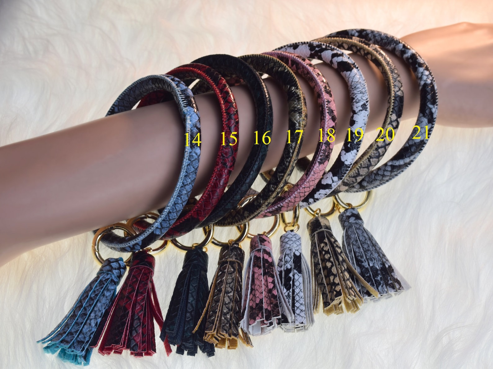 Leather Bangle Keychain Bracelet Key Saver Lanyard - Etsy