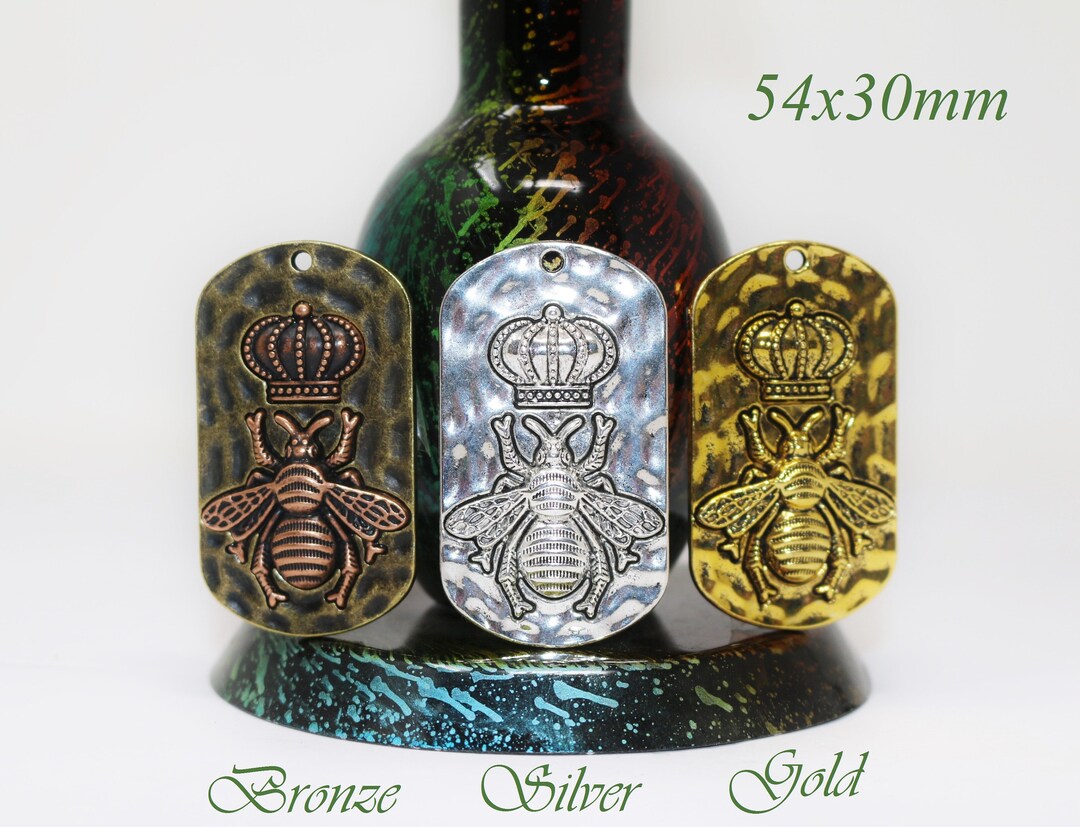 54x30mm Queen Bee Lead Pewter Tag Colgante, Bee Pewter Pendant - Etsy ...