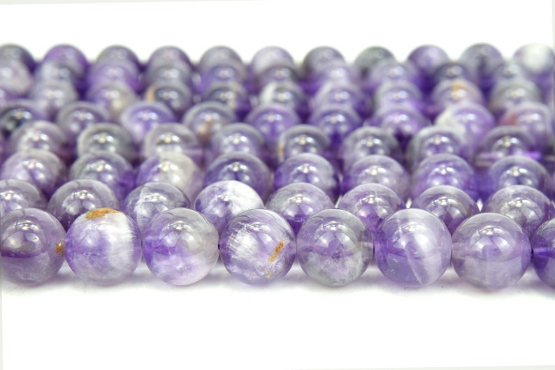 Smooth Round Amethyst Gemstone Bead Strand (15.5 Inches Long) - Etsy