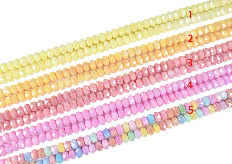 5x8mm Faceted Rondelle Crystal Bead Strands (15 Inches Long) - Etsy
