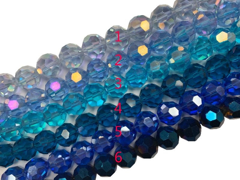12mm Faceted Round Angelic Crystal Bead Strand (9 Inches Long) - Etsy