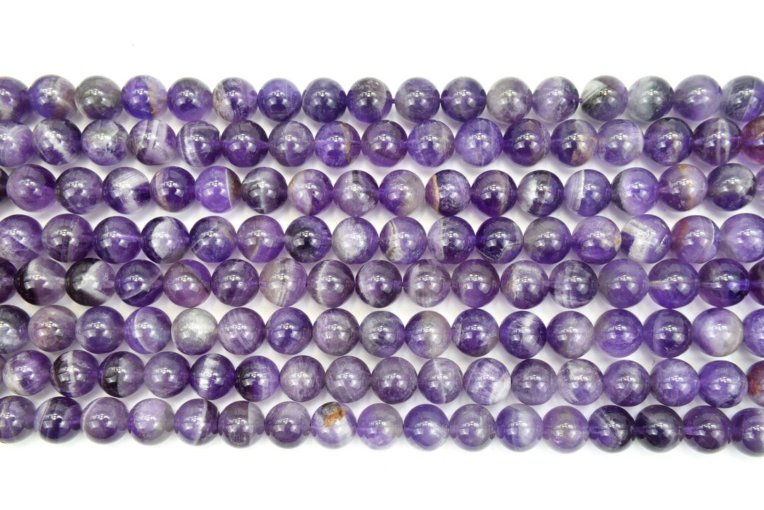 Smooth Round Amethyst Gemstone Bead Strand (15.5 Inches Long) - Etsy