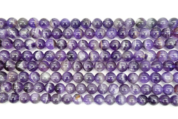 Smooth Round Amethyst Gemstone Bead Strand 15.5 Inches Long - Etsy