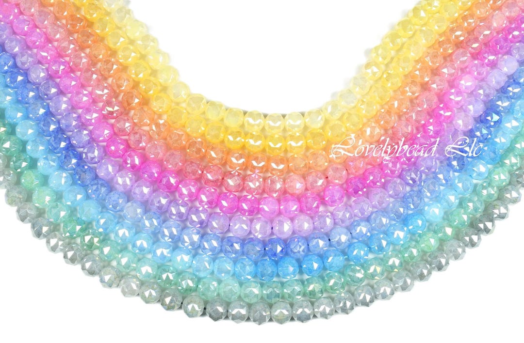 10mm Round Faceted Crystal Bead Strands (15 Inches Long) - Etsy