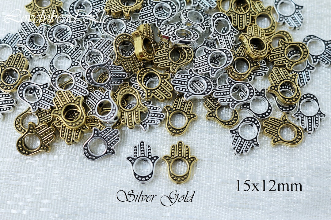 15x12mm Lead Free Pewter Hamsa Bead Frame Spacer Bead (F265) - Etsy