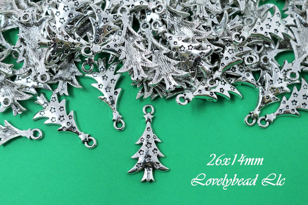 26x14mm Lead Free Pewter Christmas Tree Charm, Christmas Tree Charm - Etsy