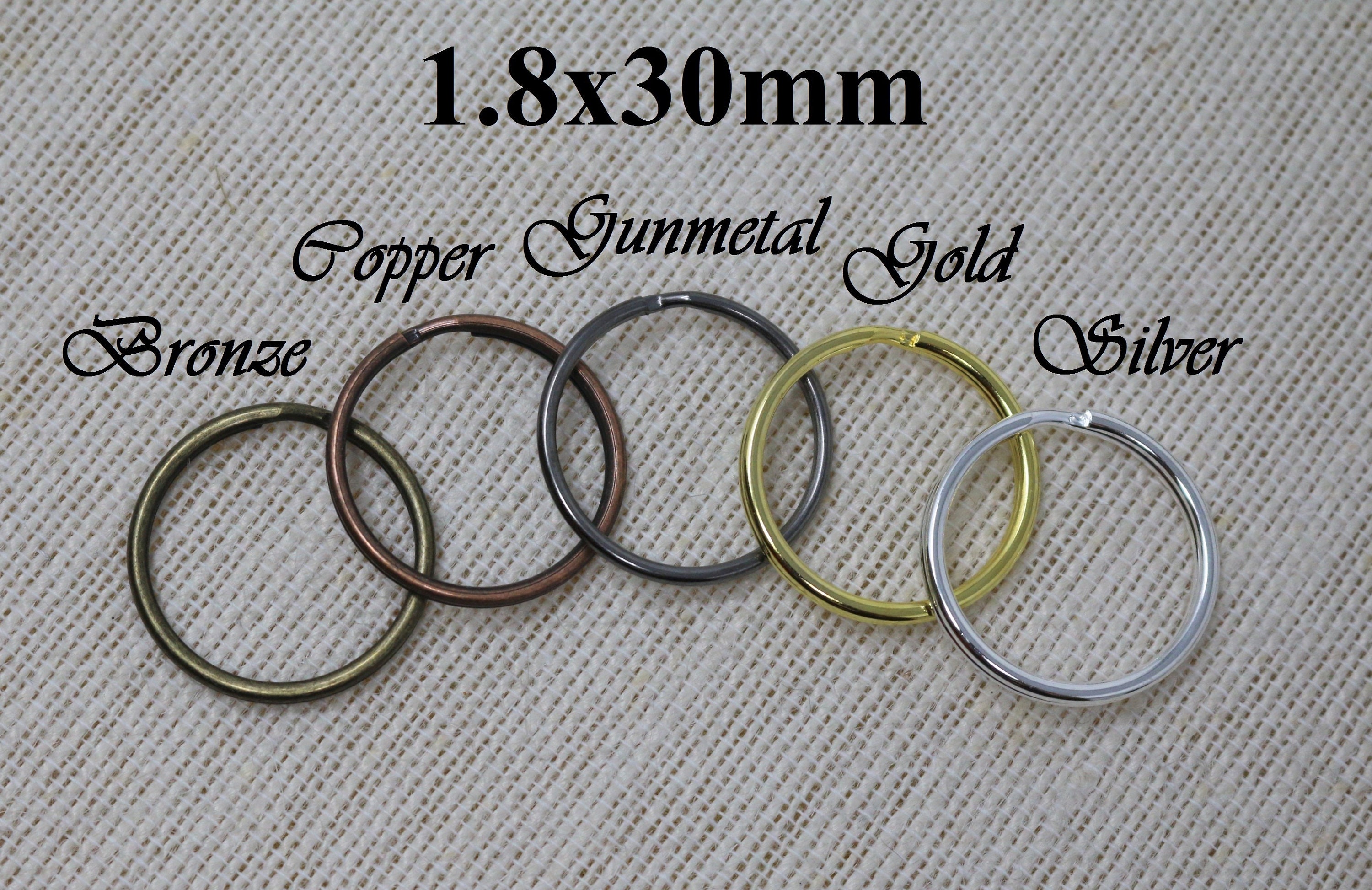 1.8x30mm Round Split Key Ring Keyring Key Jump Rings Finding | Etsy