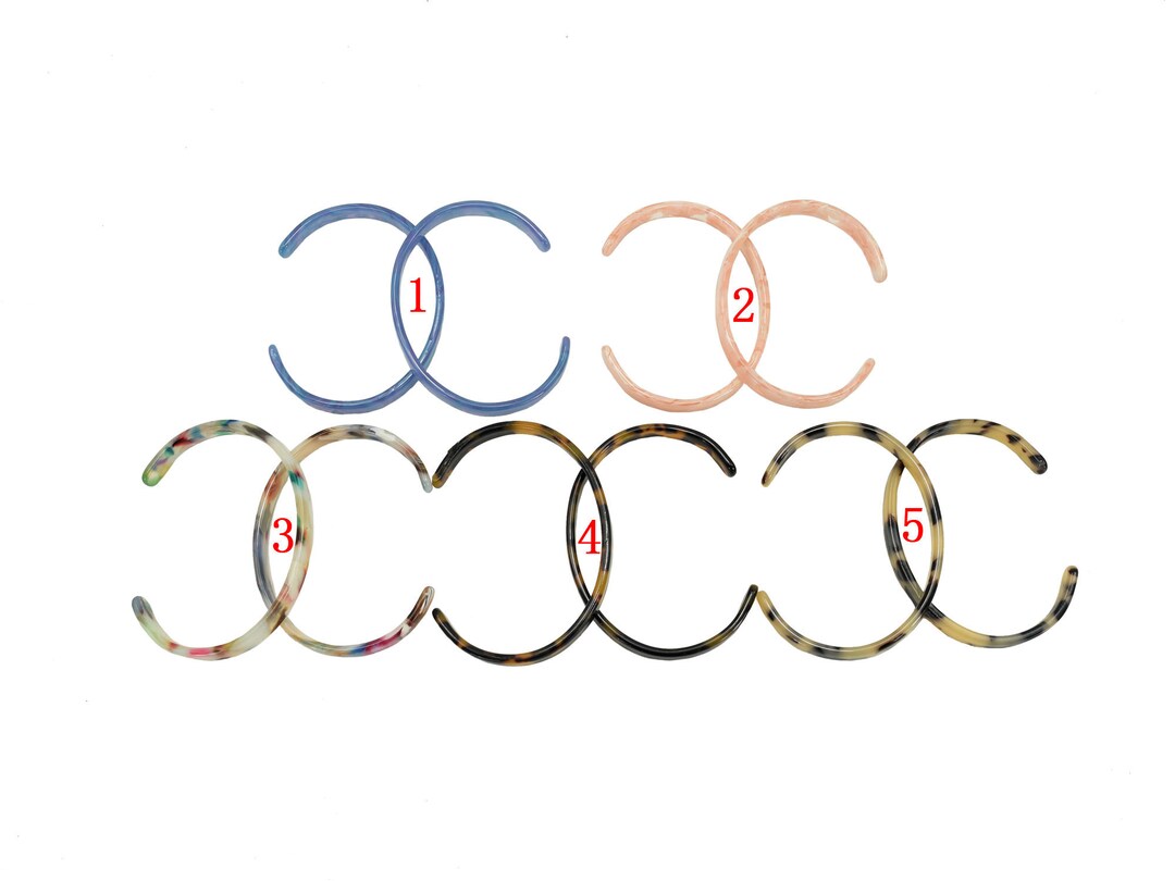 4pcs Tortoise Shell Wide Acetate Bangle Cuffs Bracelet- 7mm- Ready to ...