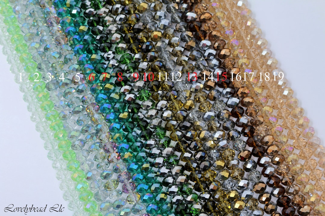 8x6mm Faceted Angelic Crystal Rondelle Bead Strands (15.5 Inches Long ...