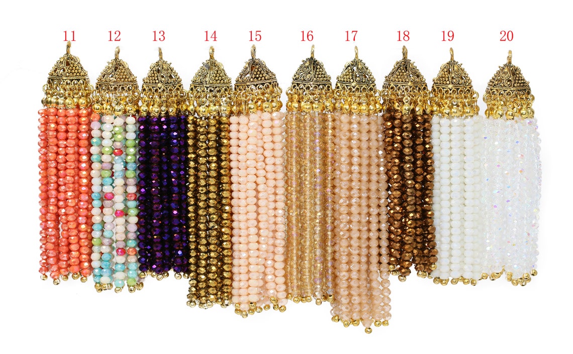 Lovely Bead Handmade Crystal Tassels With Lead Free Pewter End Caps ...