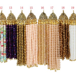 Lovely Bead Handmade Crystal Tassels With Lead Free Pewter End Caps ...