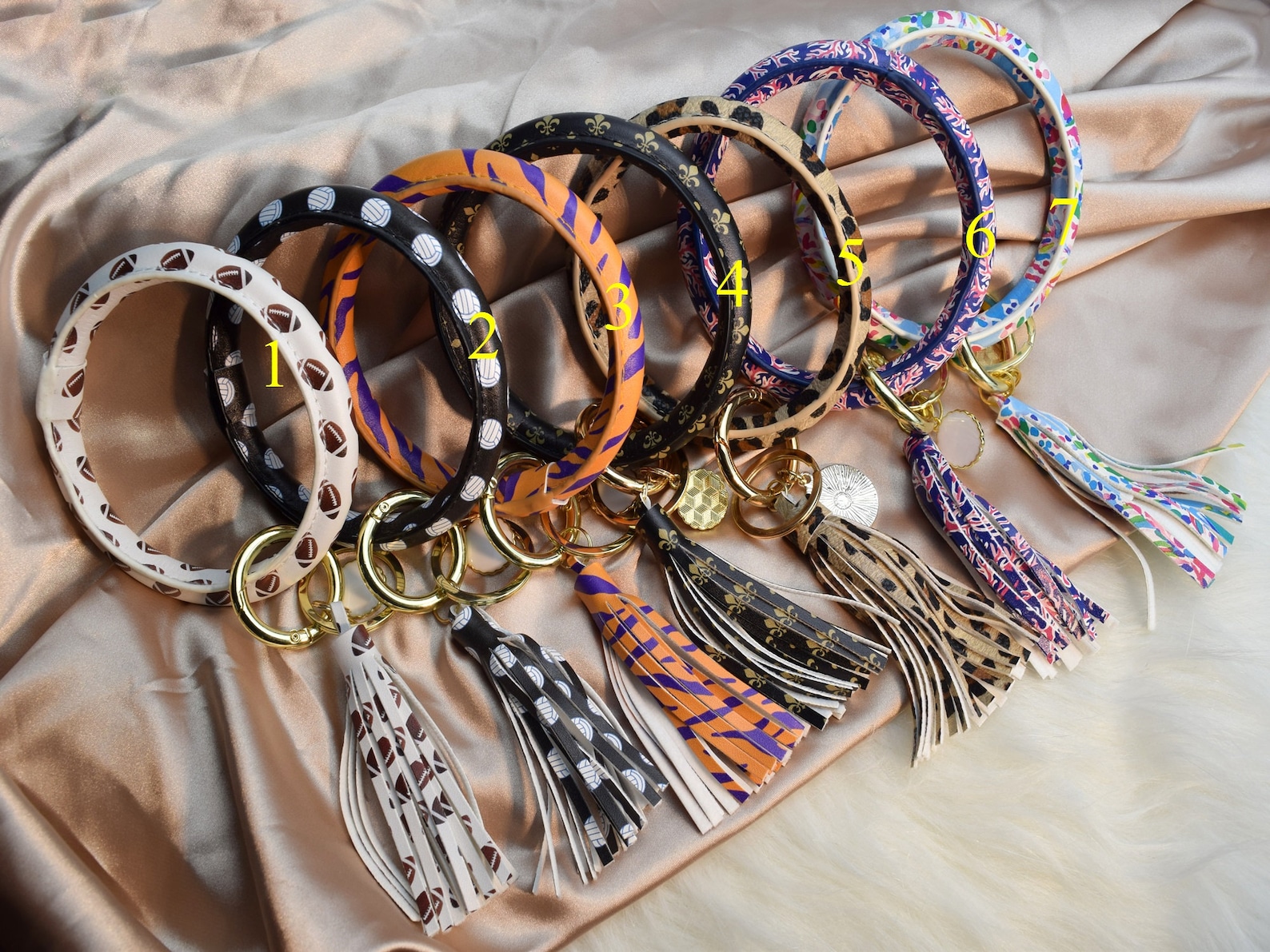 Leather Bangle Keychain Bracelet Key Saver Lanyard - Etsy