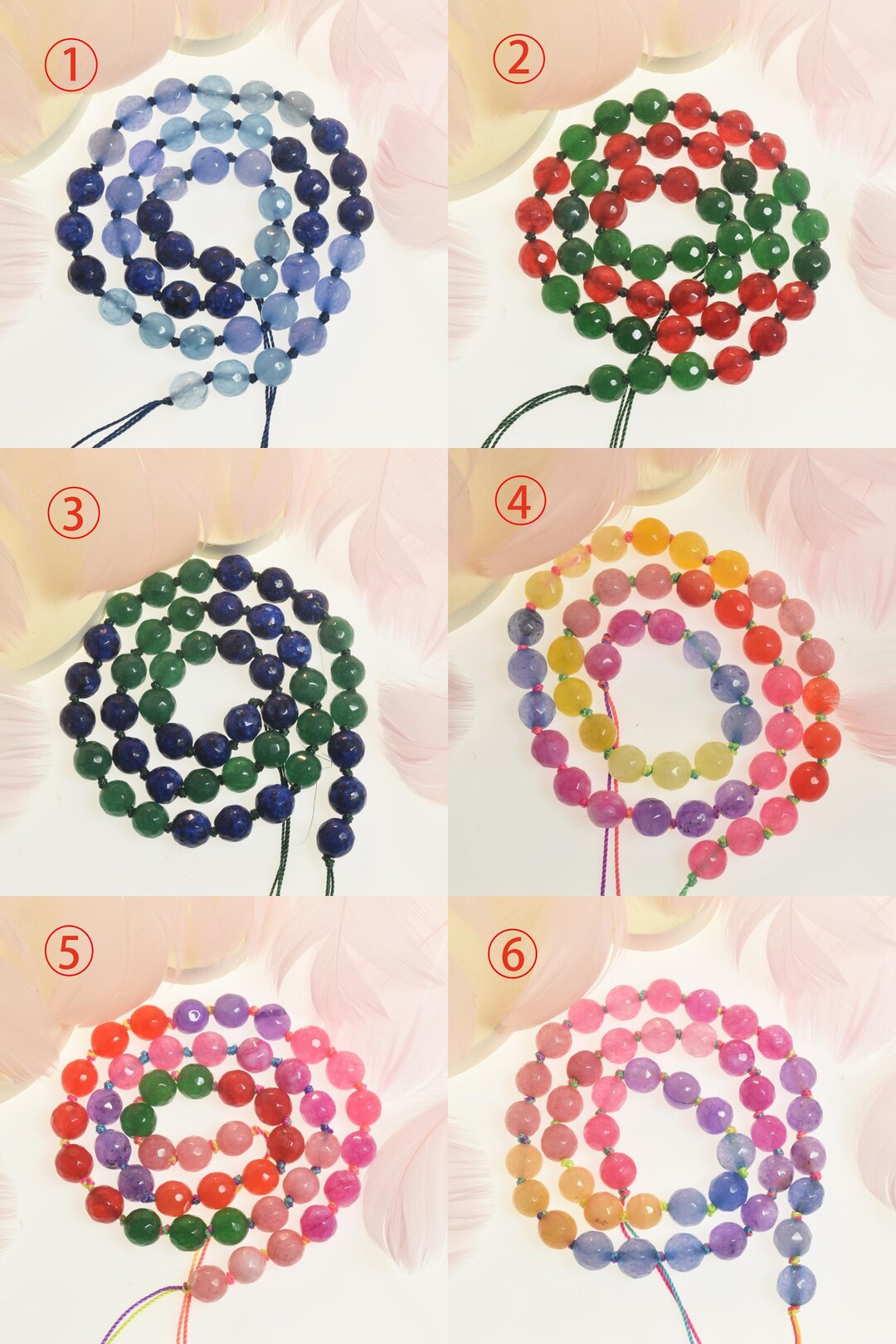 8mm Faceted Round Gemstone Bead Strand - Etsy