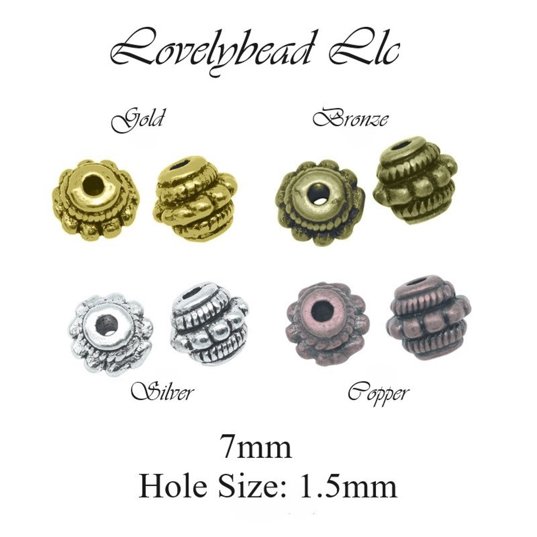 7mm Lead Free Pewter Spacer Finding Bead (F860) - Etsy