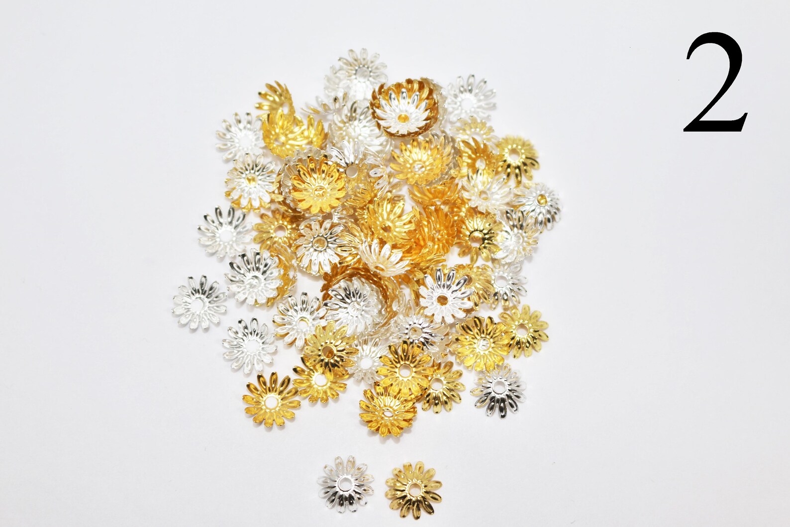 Lightweight Filigree Bead Caps Finding Aluminum Bead Caps - Etsy