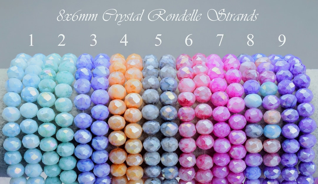 8x6mm Faceted Angelic Crystal Rondelle Bead Strands 15.5 - Etsy