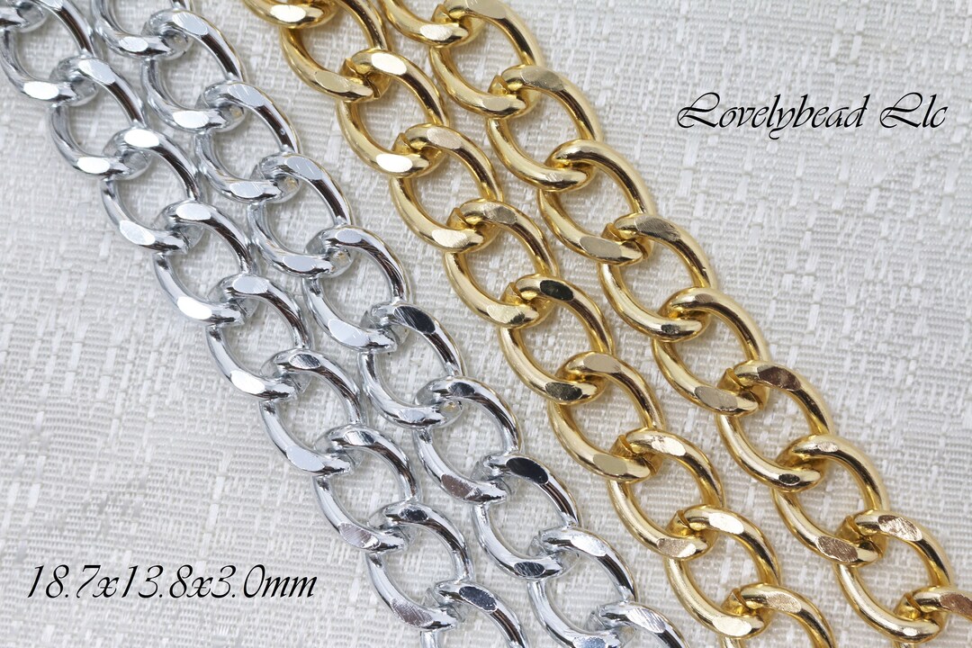 18x13.8x3.0mm Aluminum Smooth Cable Chain (32.8 Feet in the Roll)(a1024 ...