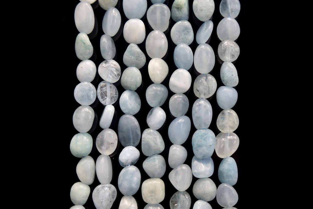 Aquamarine Free Form Pebble Nugget Granule Chip Gemstone Approx 5x9mm ...