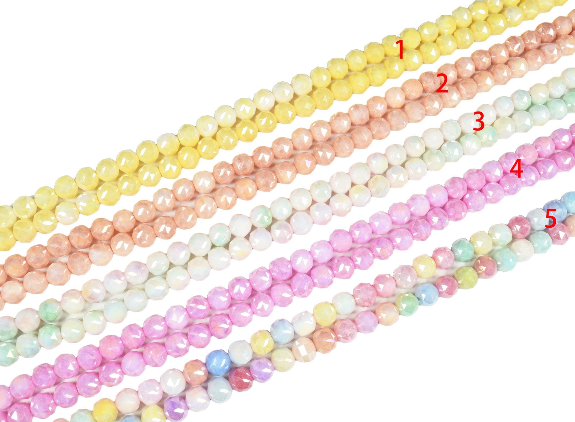 8mm Round Faceted Crystal Bead Strands (15 Inches Long) - Etsy