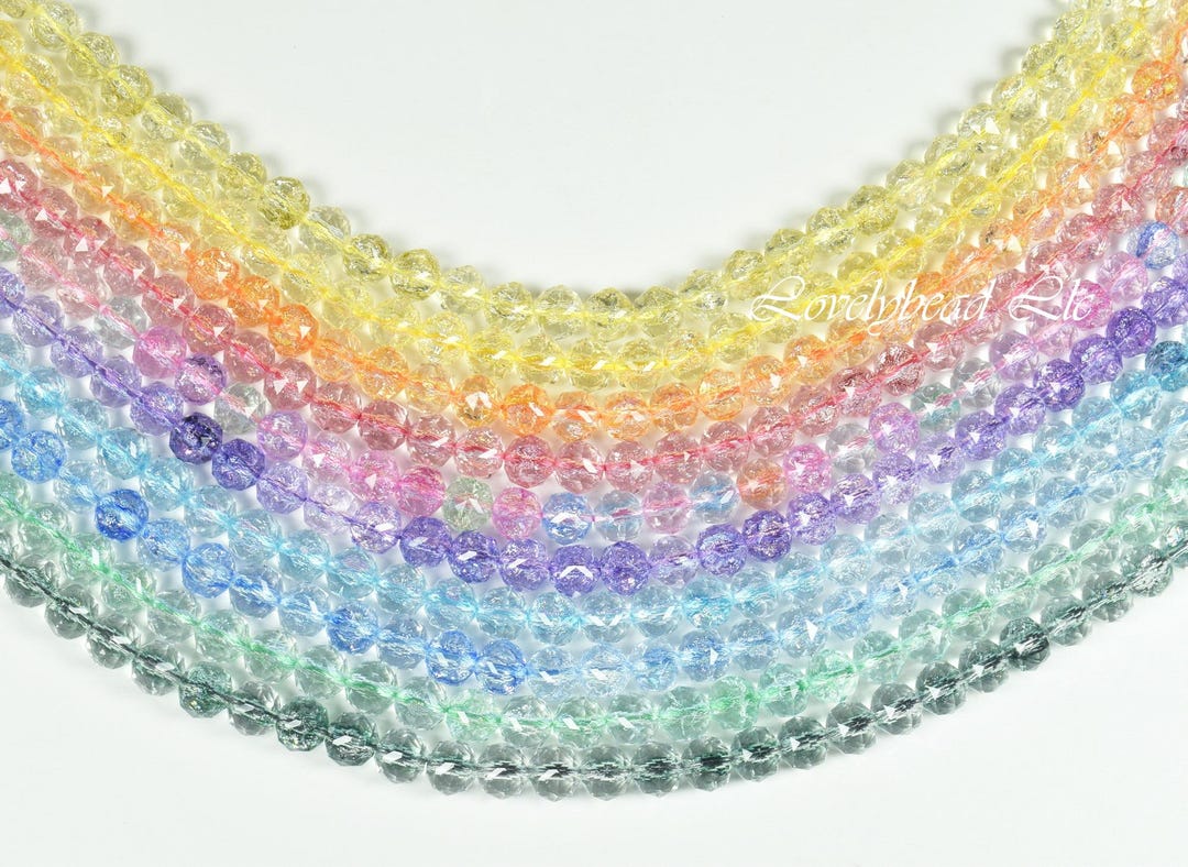 8mm Round Faceted Crystal Bead Strands (15 Inches Long) - Etsy