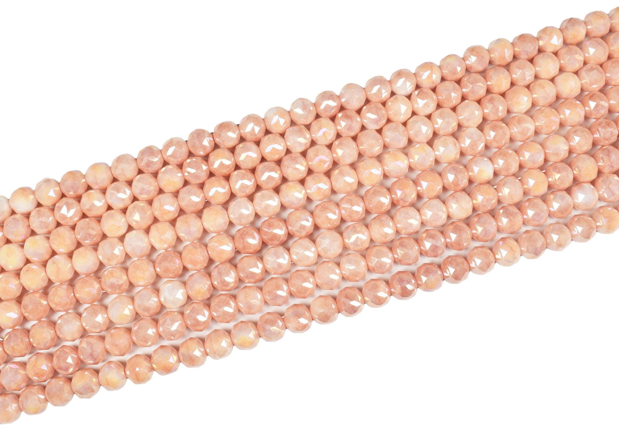 8mm Round Faceted Crystal Bead Strands (15 Inches Long) - Etsy