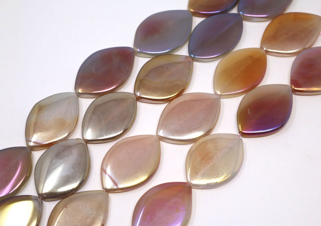 44x31mm Natural Pink Free Form Agate Bead - Etsy