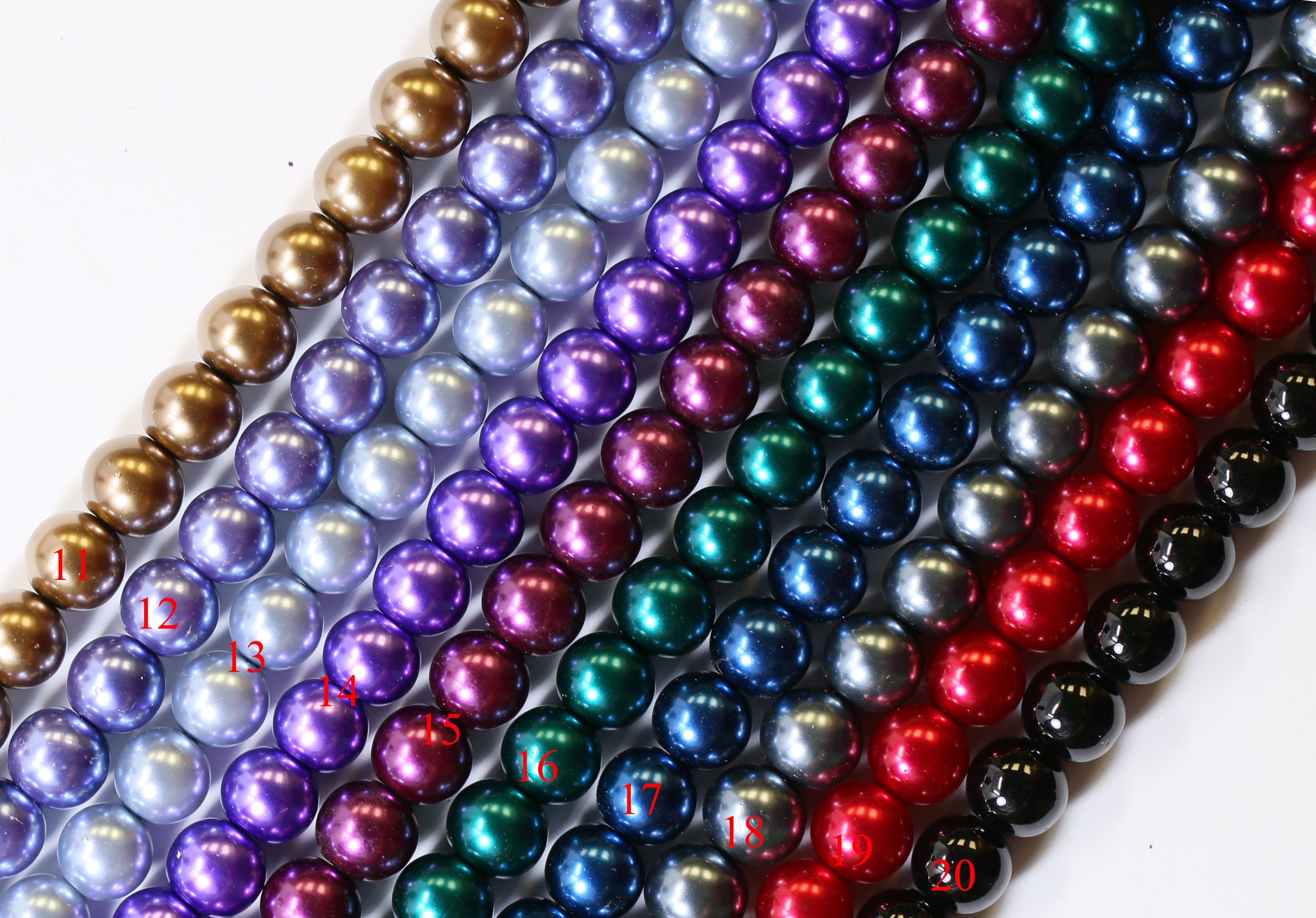 Lovely Bead 10mm Glass Pearl Round Bead Strand 16 Inches Long - Etsy