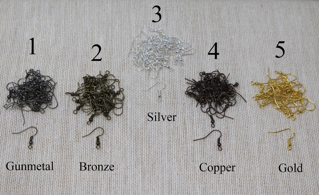 French Hook Finding Ear Wire, Fish Hook With Coil and Ball Ear Wire ...