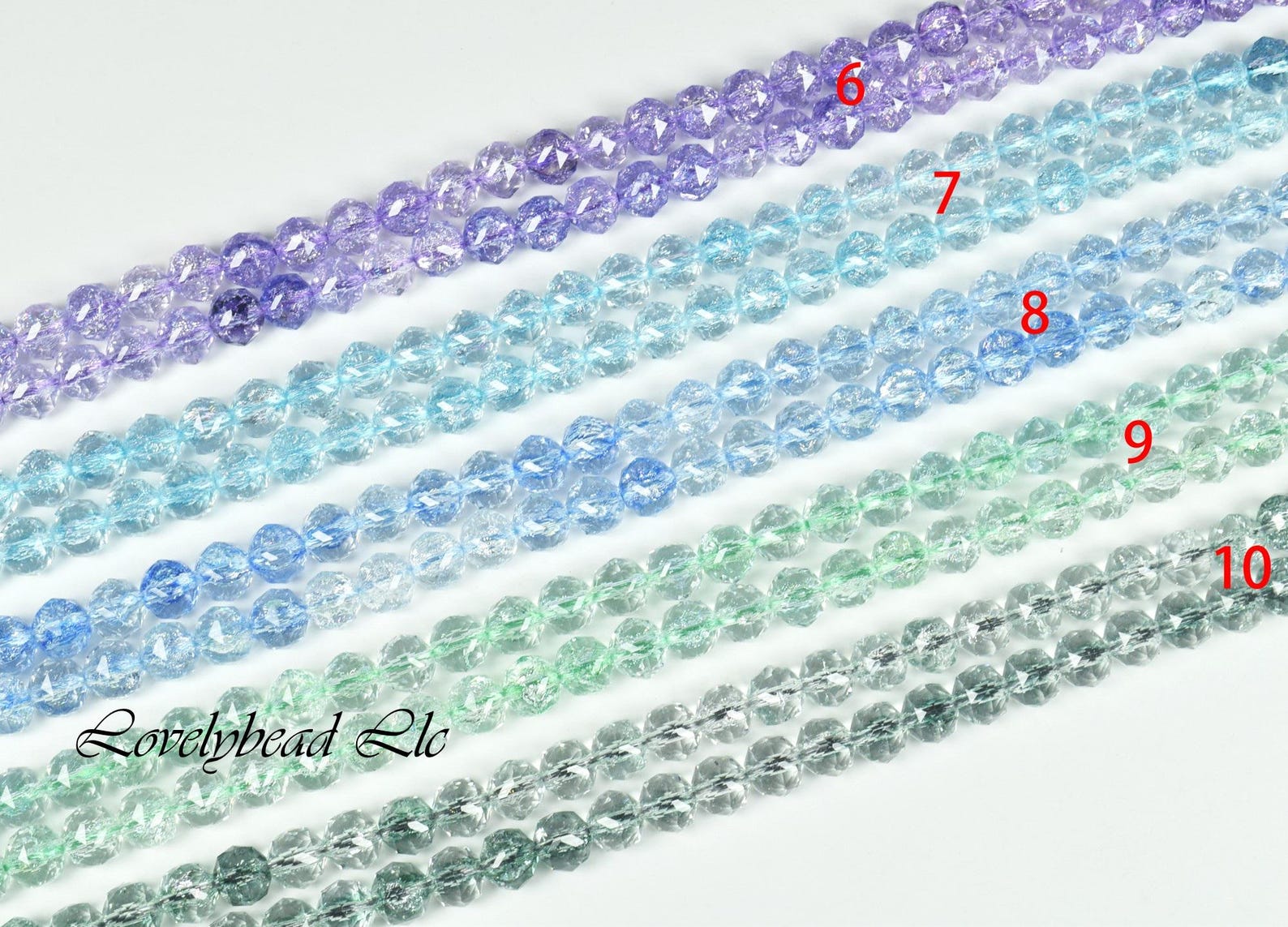 8mm Round Faceted Crystal Bead Strands (15 Inches Long) - Etsy