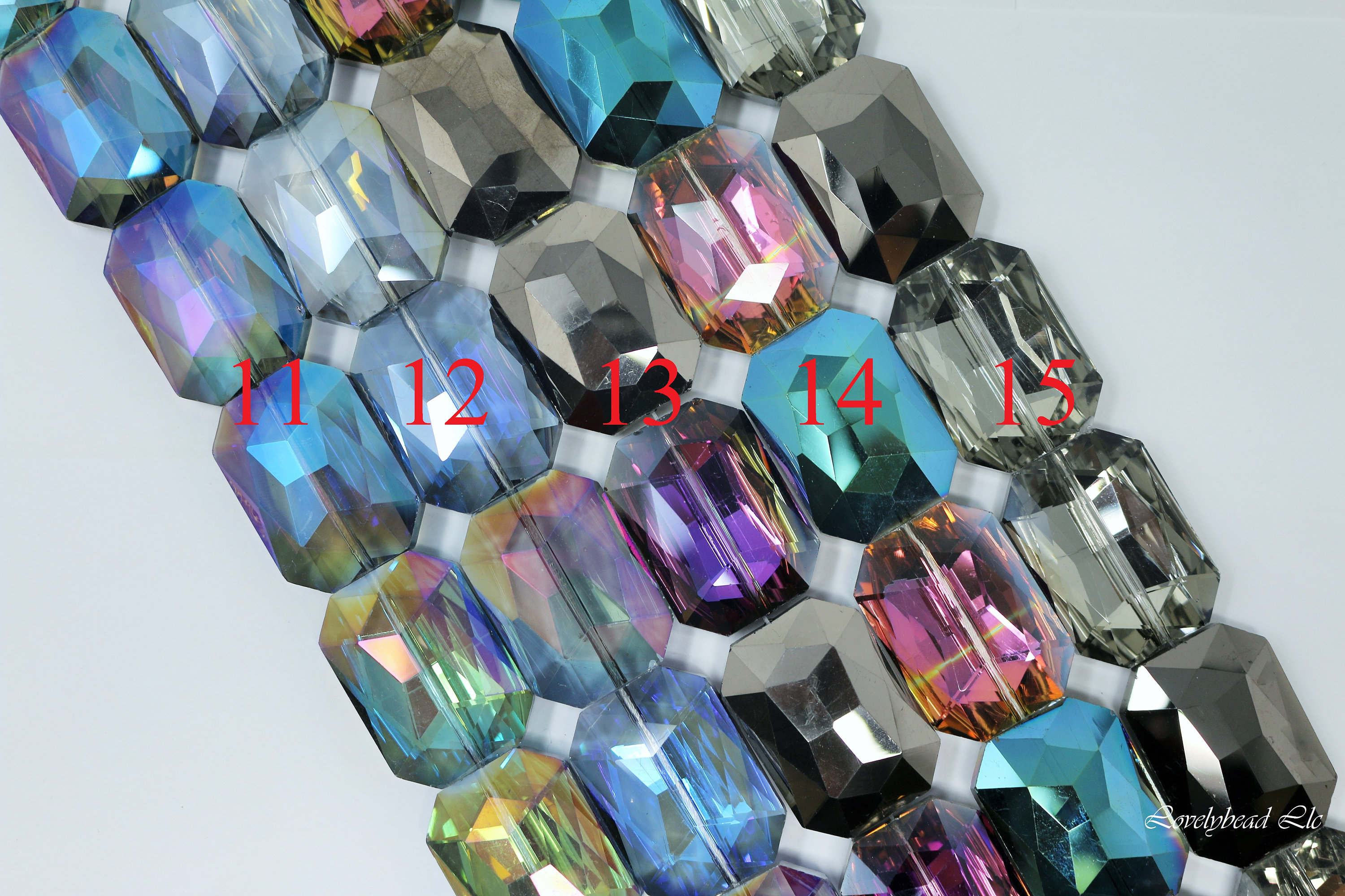 24x33mm Faceted Rectangular Crystal Bead Strand, Rectangle Crystal ...