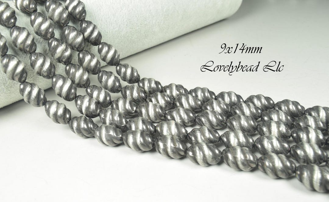 9x14mm Swirl Oval Faux Indian Pearl Bead Strand (28 Beads in the Strand ...