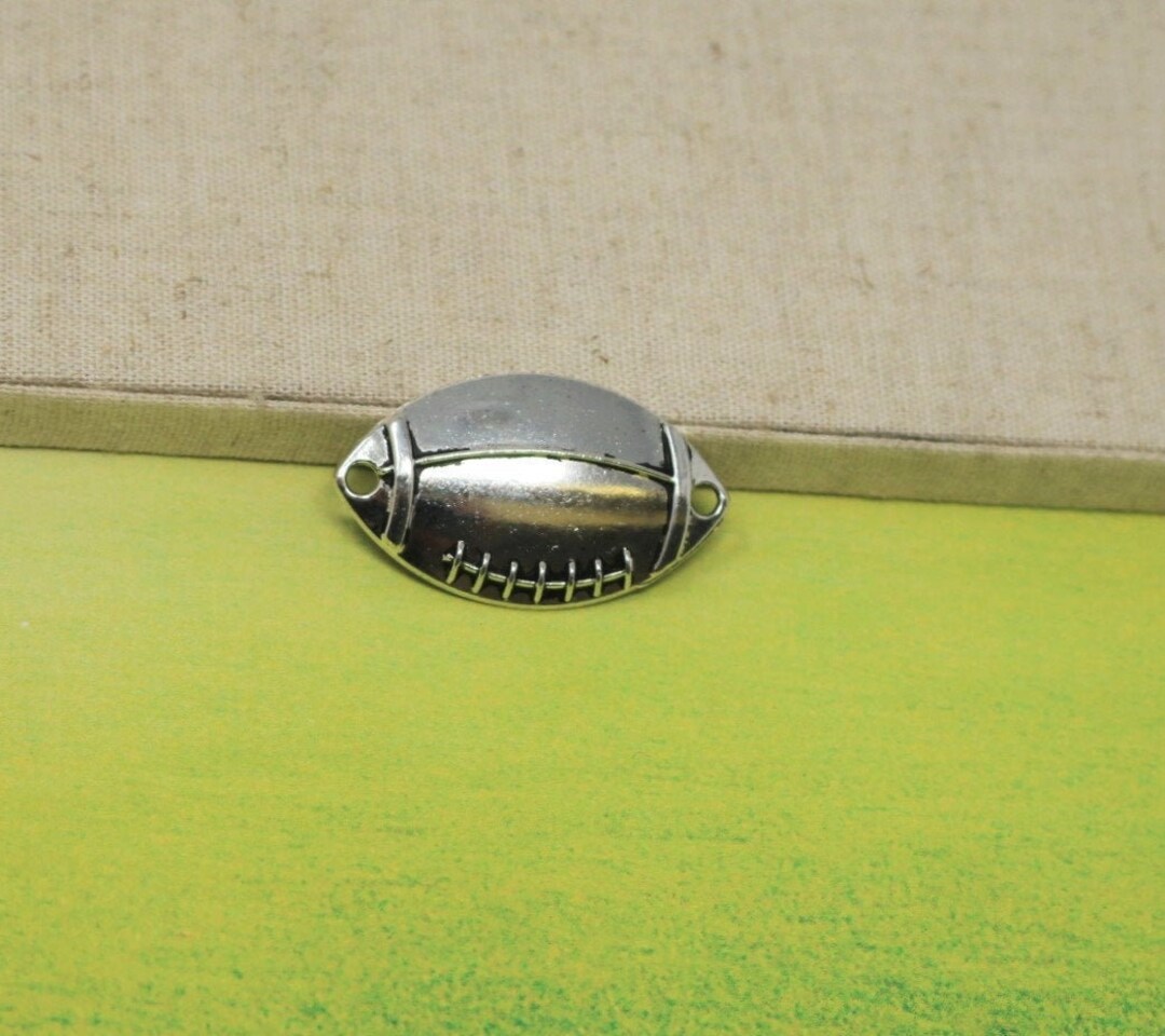 40x24mm Football Lead Free Pewter Connector, Sport Charm Connector - Etsy