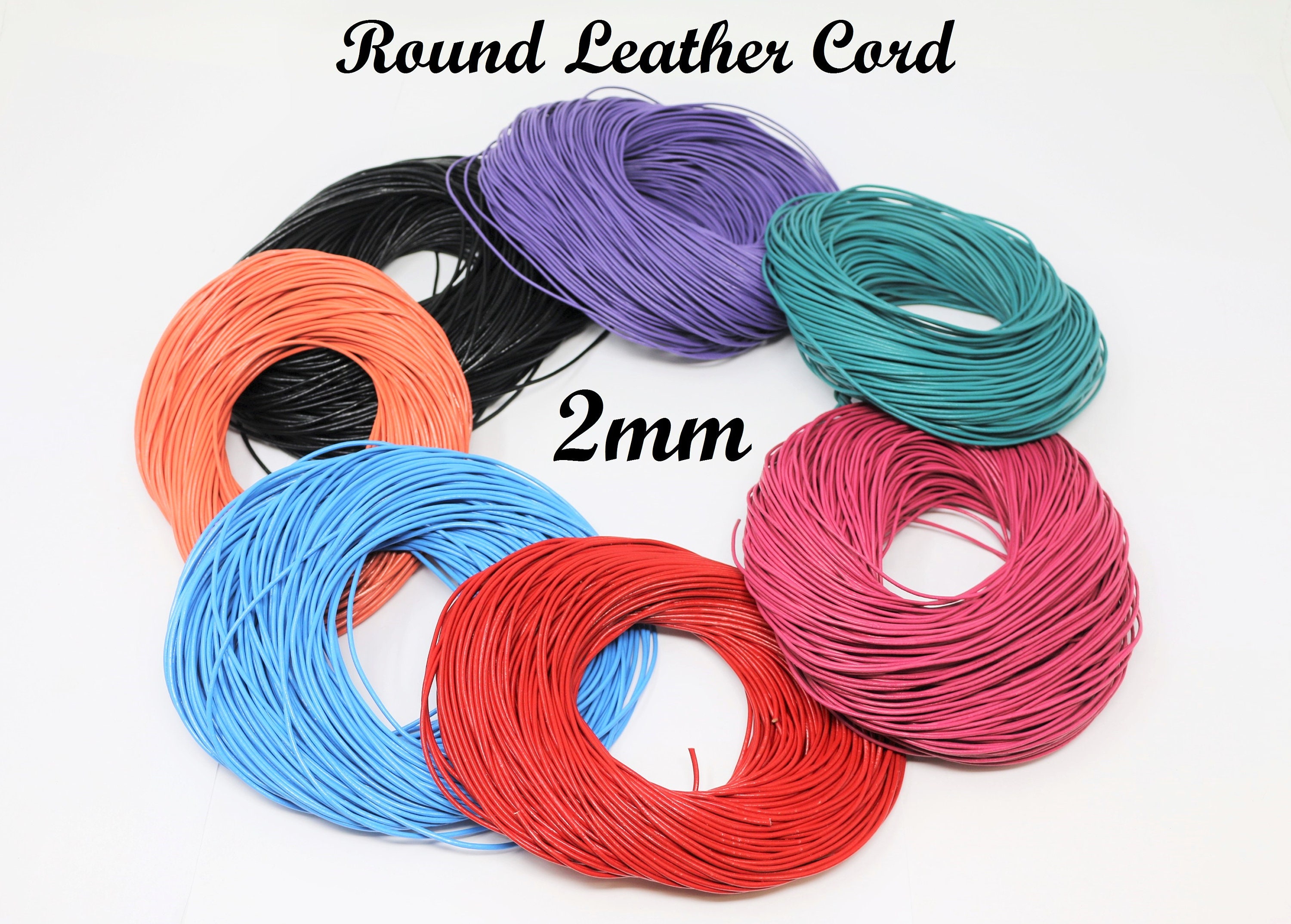 2.0mm Round Leather Cord Genuine Leather Leather String Cord | Etsy