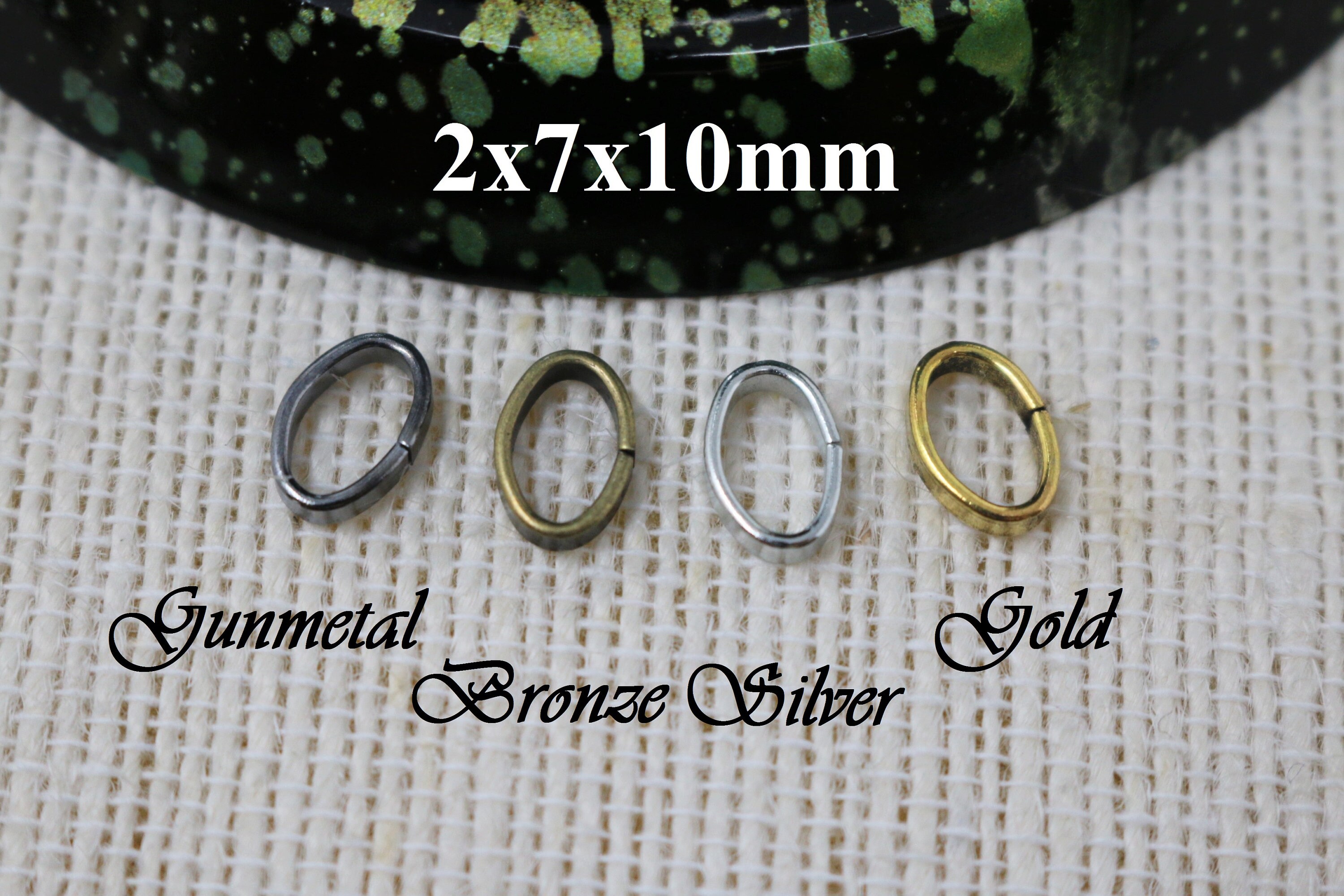 2x7x10mm Oval Jumpring, Oval Jump Rings Finding, Oval Split Rings (20 ...