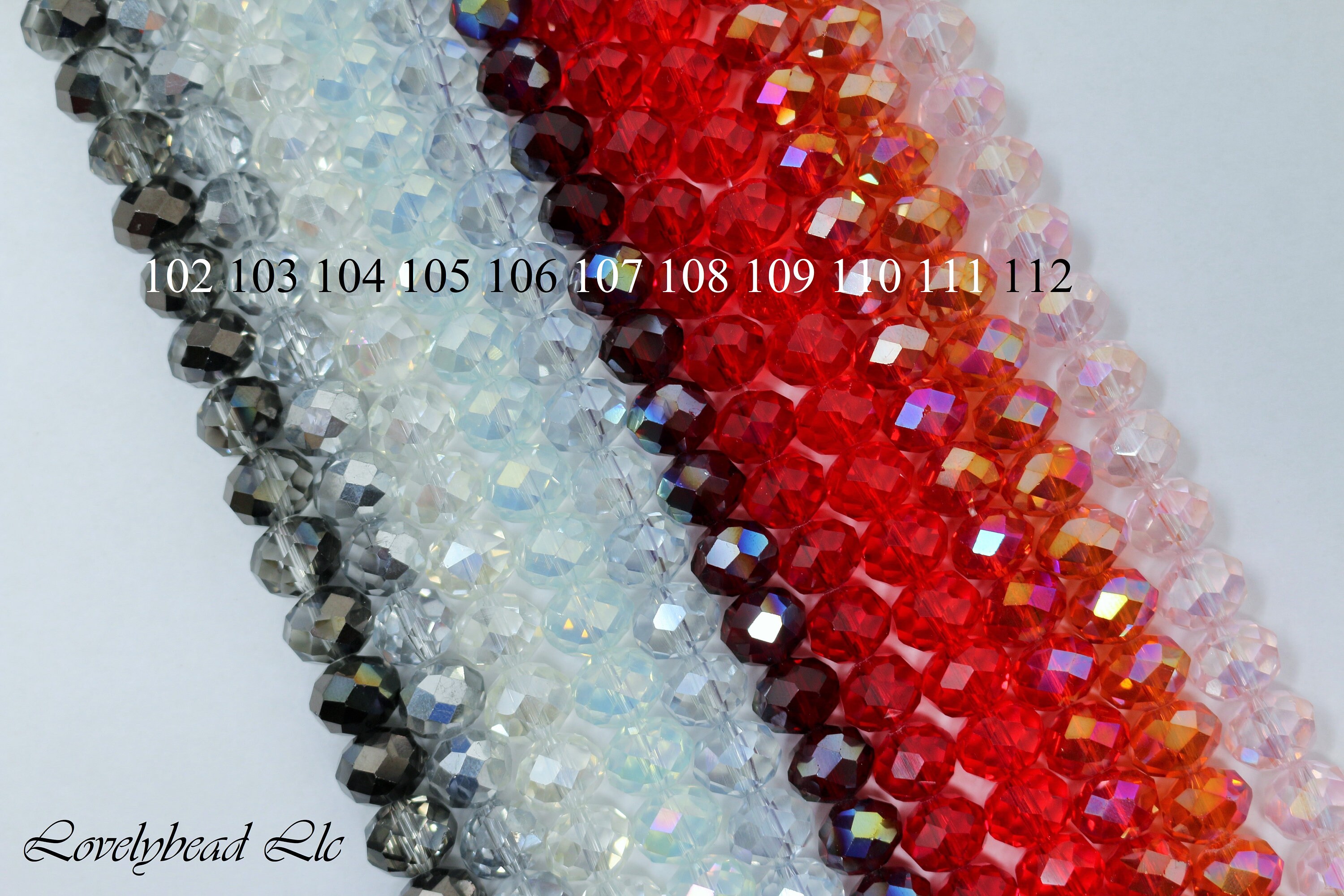 10x8mm Angelic Crystal Rondelle Strands (11 Inches Long (1, 5 or 10 ...