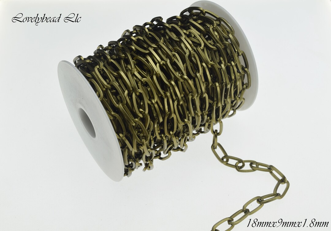 18x9x1.7mm Bronze Paper Clip Aluminum Chain by the Foot (A1202) - Etsy