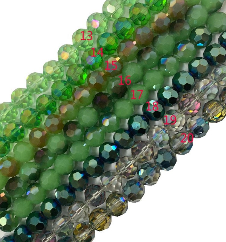 12mm Faceted Round Angelic Crystal Bead Strand (9 Inches Long) - Etsy