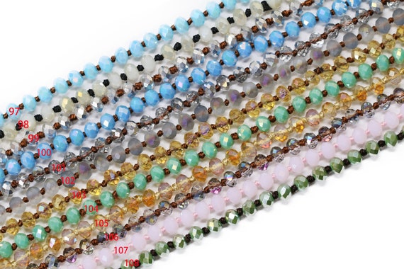 Knotted crystal necklace wholesale store